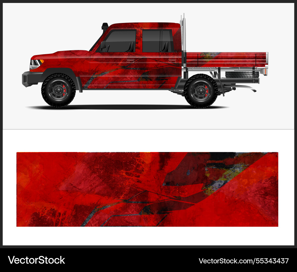 Car wrap decal vinyl for racing car wrap graphics Vector Image