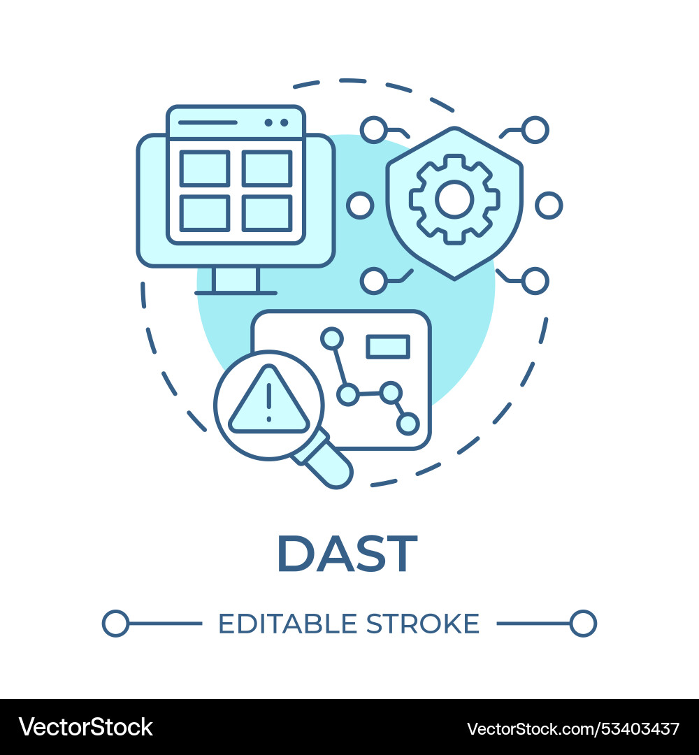 Dast soft blue concept icon Royalty Free Vector Image