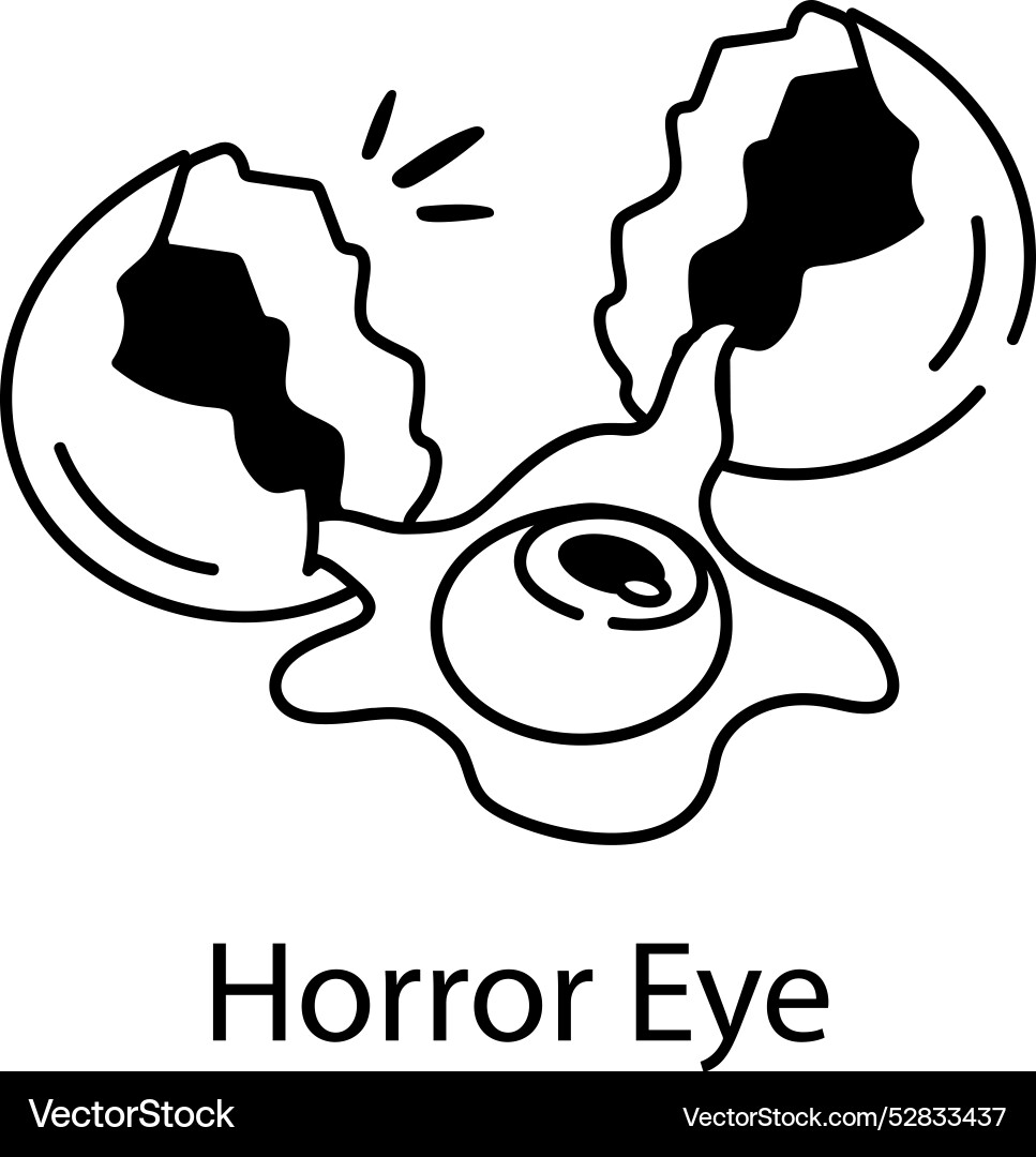 Horror eye Royalty Free Vector Image - VectorStock