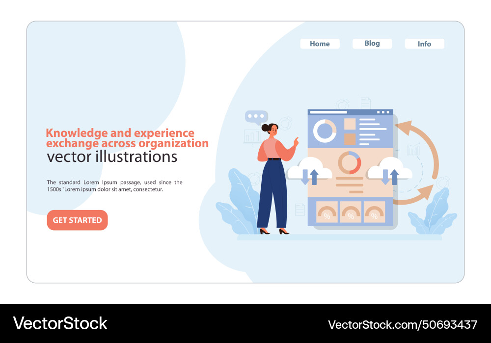 Organizational knowledge sharing Royalty Free Vector Image Organizational knowledge sharing Royalty Free Vector Image