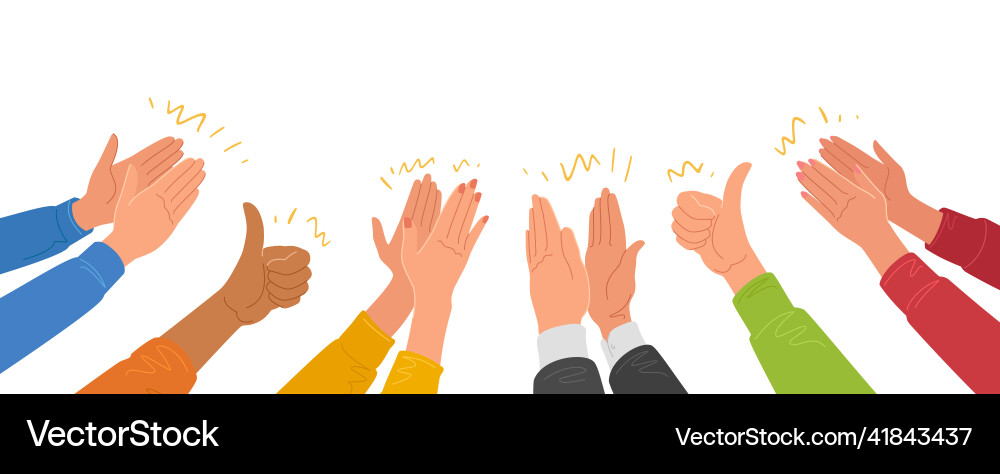 Team Applause Celebration Royalty Free Vector Image