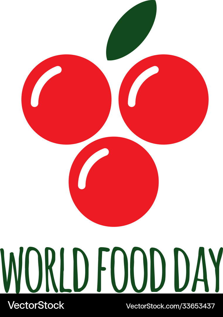 World Food Day Logo Template Royalty Free Vector Image