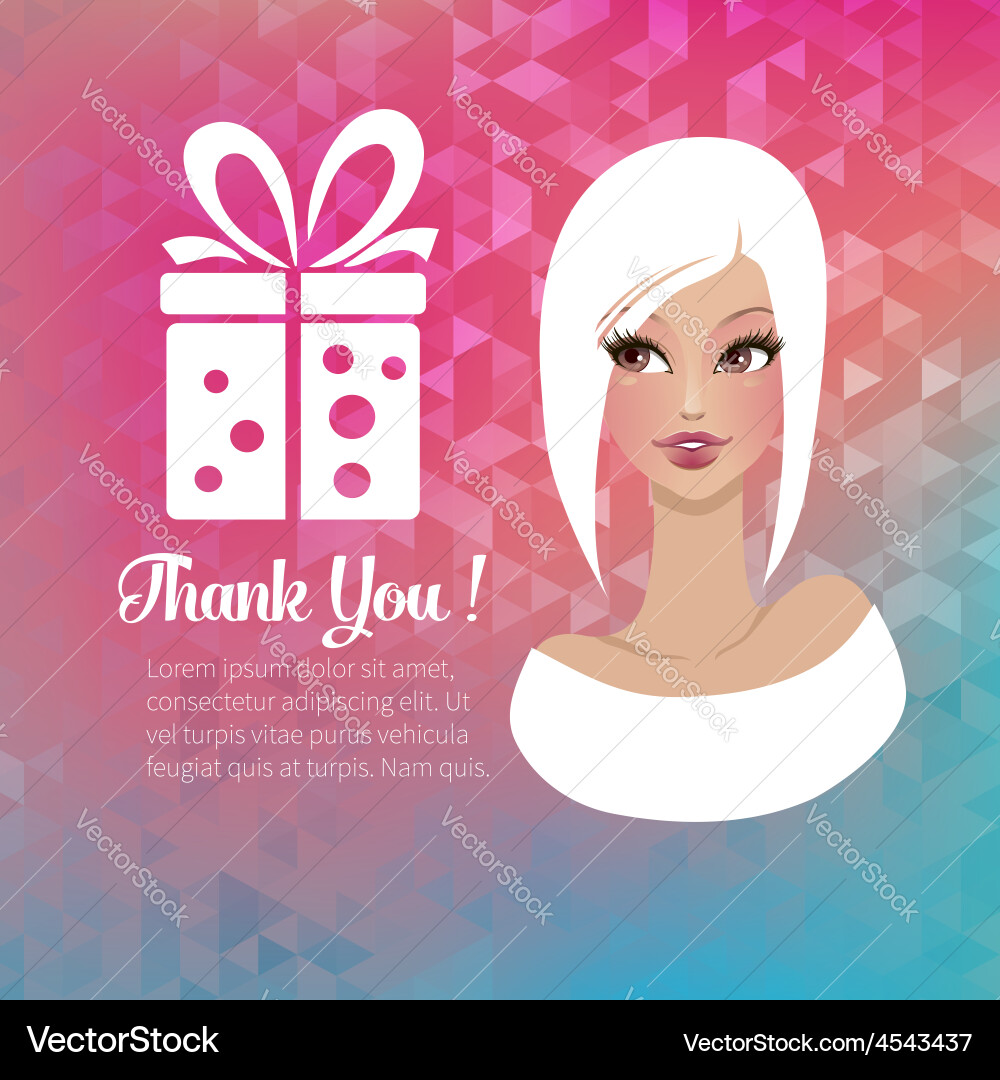 Young woman with a gift Royalty Free Vector Image