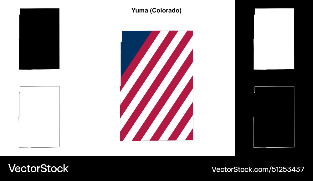 Yuma outline map Royalty Free Vector Image - VectorStock