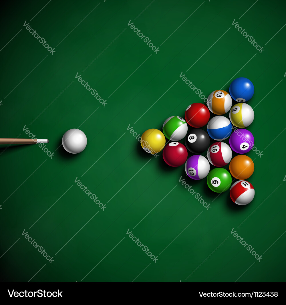 Billiard balls Royalty Free Vector Image - VectorStock