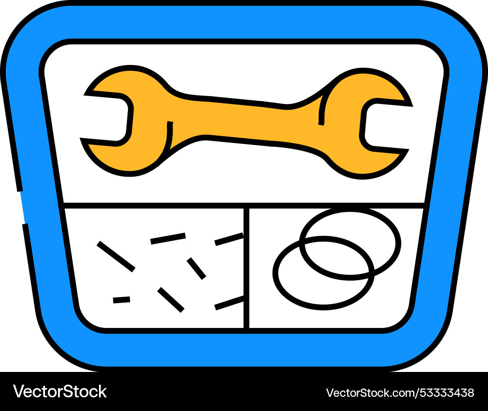 Diver repair kit icon color Royalty Free Vector Image