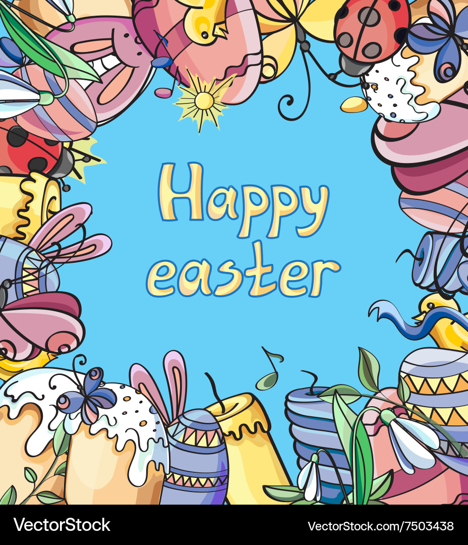 Doodle easter Royalty Free Vector Image - VectorStock