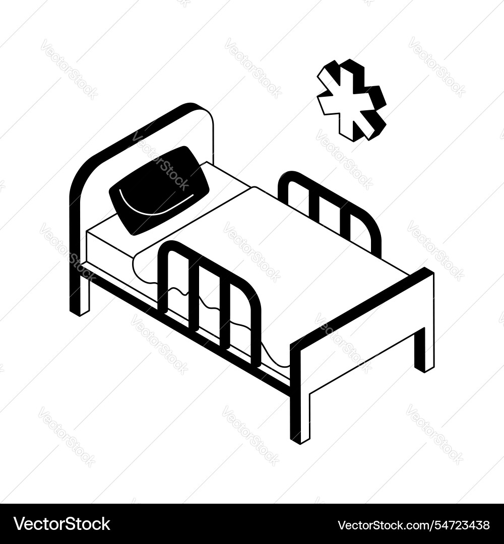 Hospital bed Royalty Free Vector Image - VectorStock