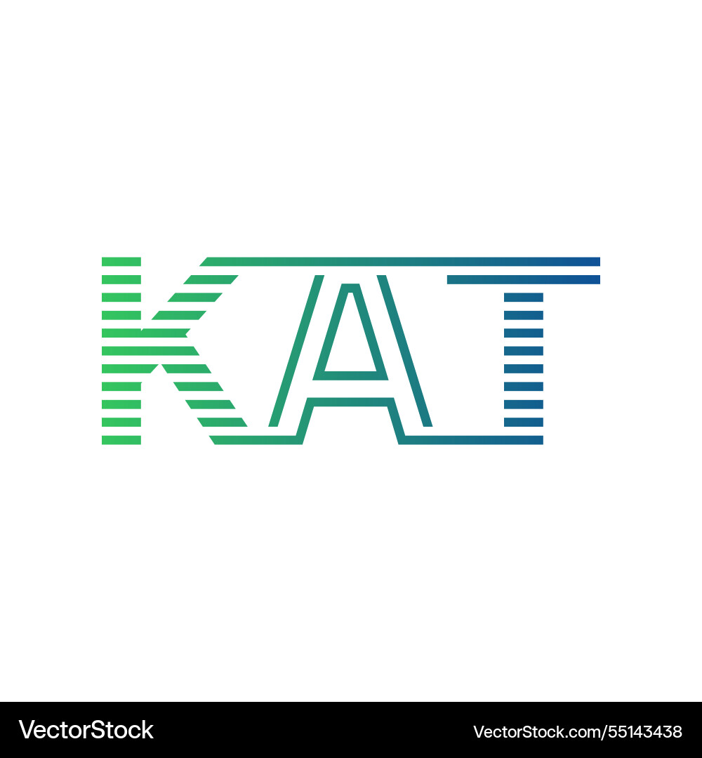 Modern kat logo design letter minimalist Vector Image