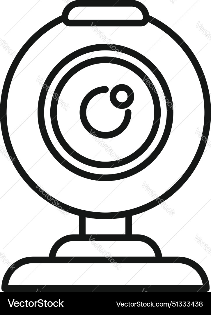Outline of a webcam Royalty Free Vector Image - VectorStock