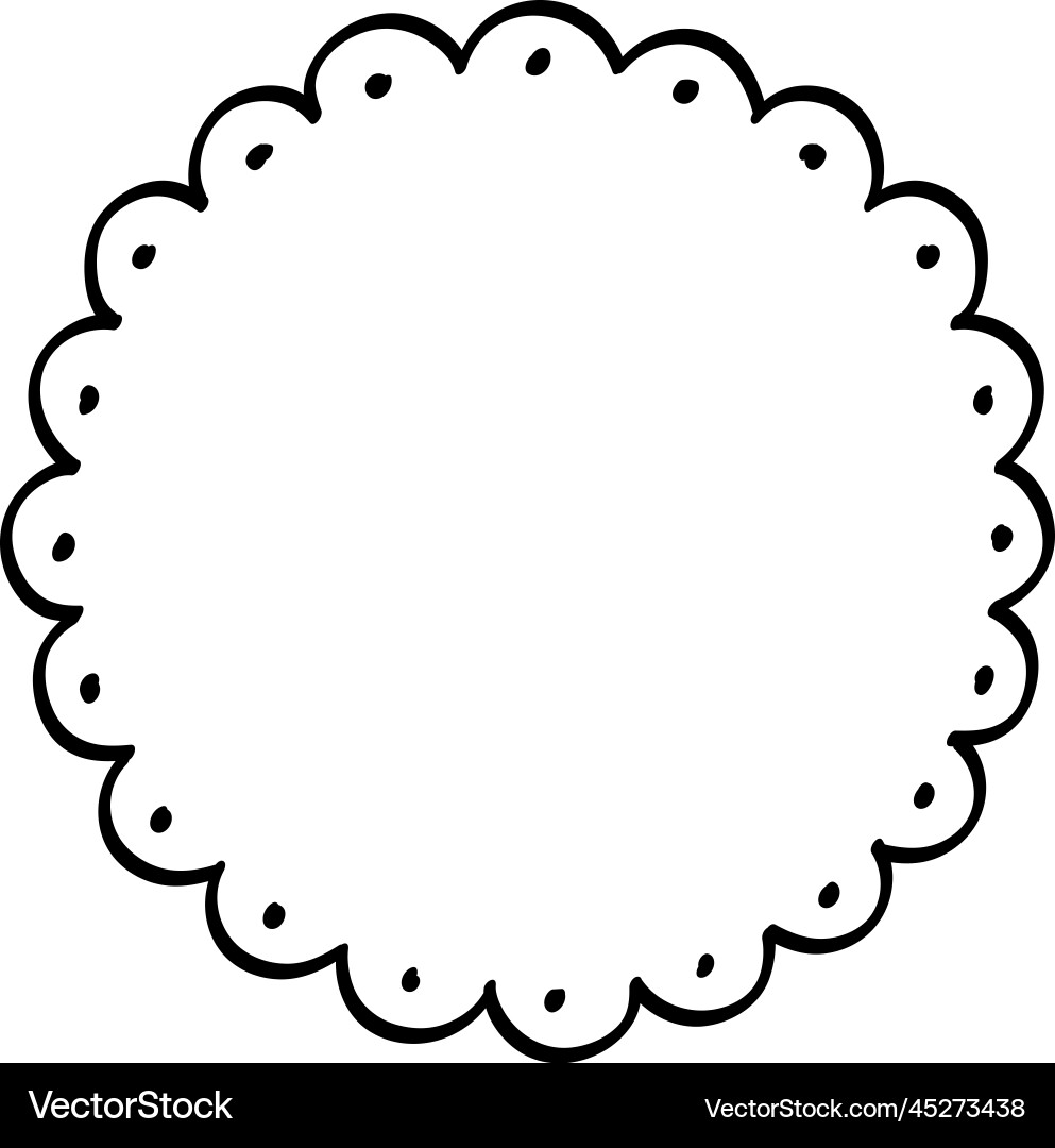 Scalloped Circle Frame Clip Art