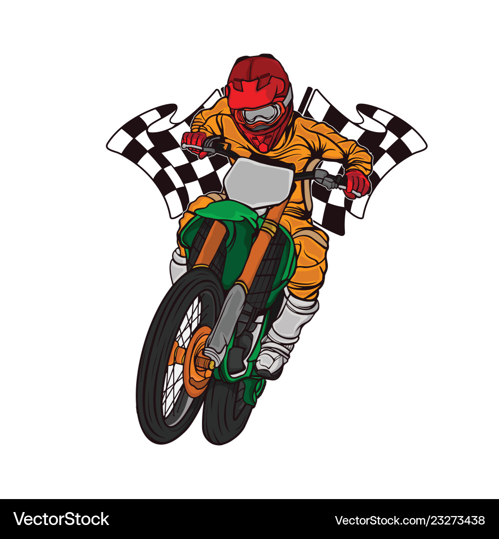 Supermoto racing design logo Royalty Free Vector Image