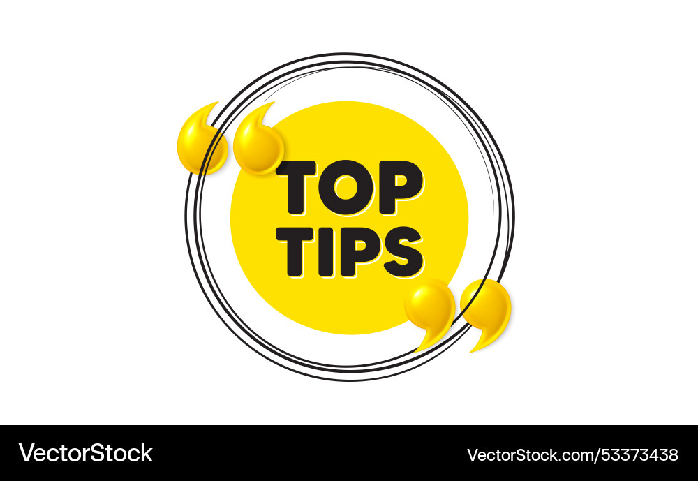 Top tips symbol education faq sign hand drawn Vector Image