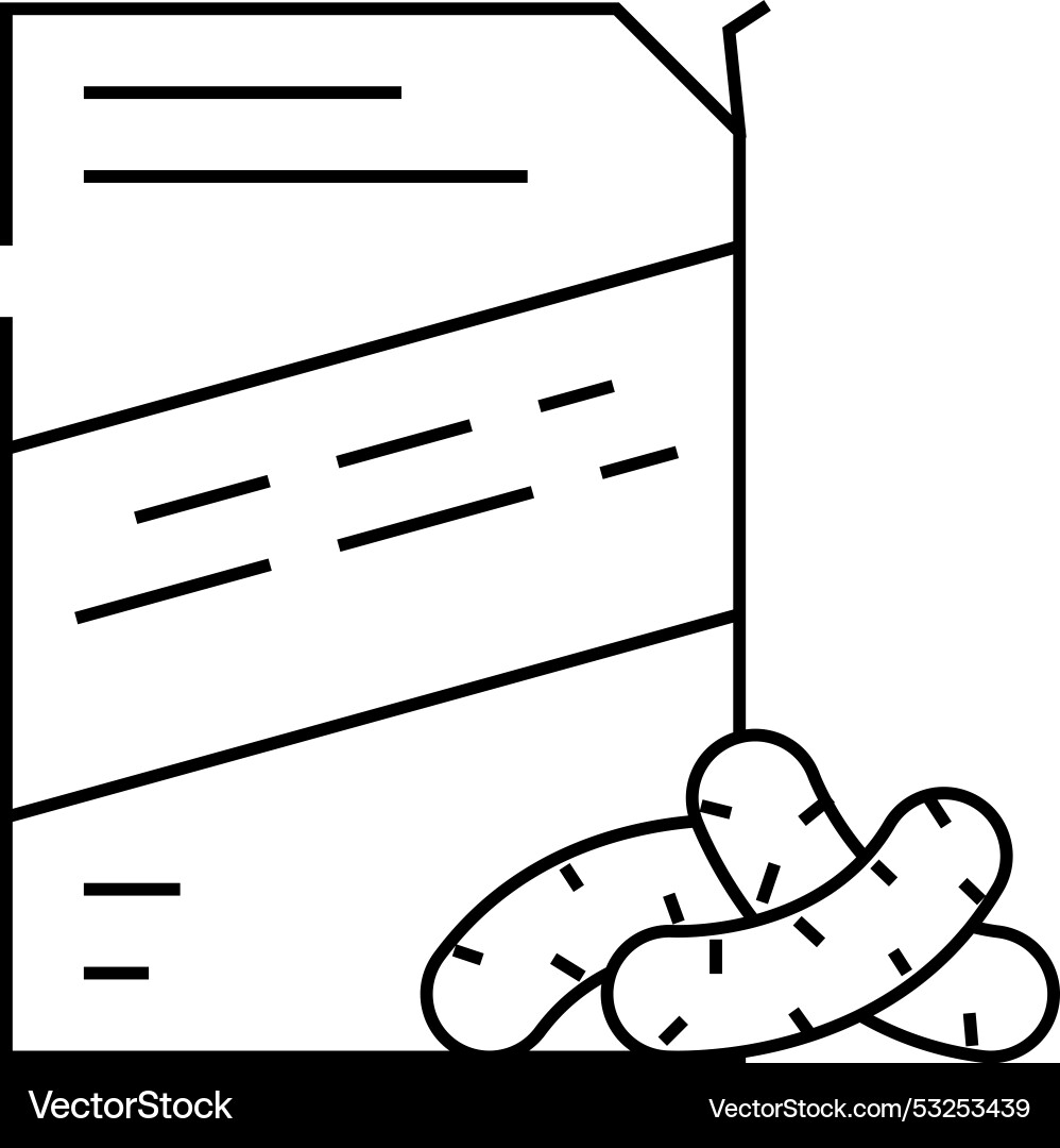 Corn sticks snack line icon Royalty Free Vector Image