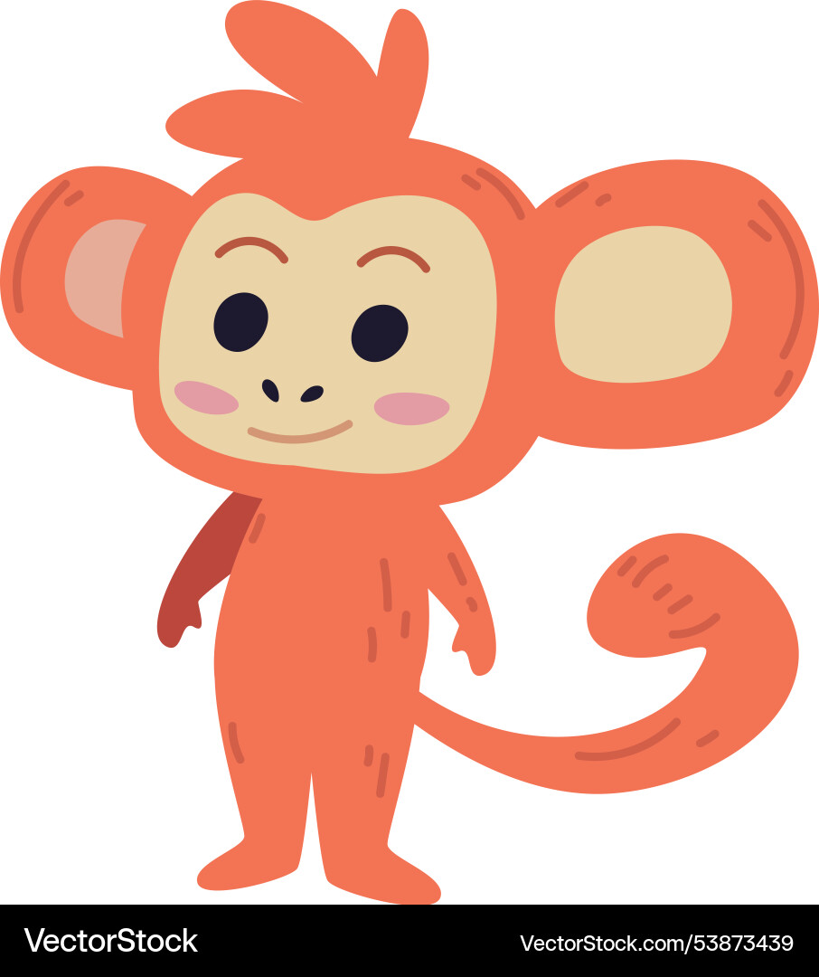 Cute monkey animal cartoon Royalty Free Vector Image