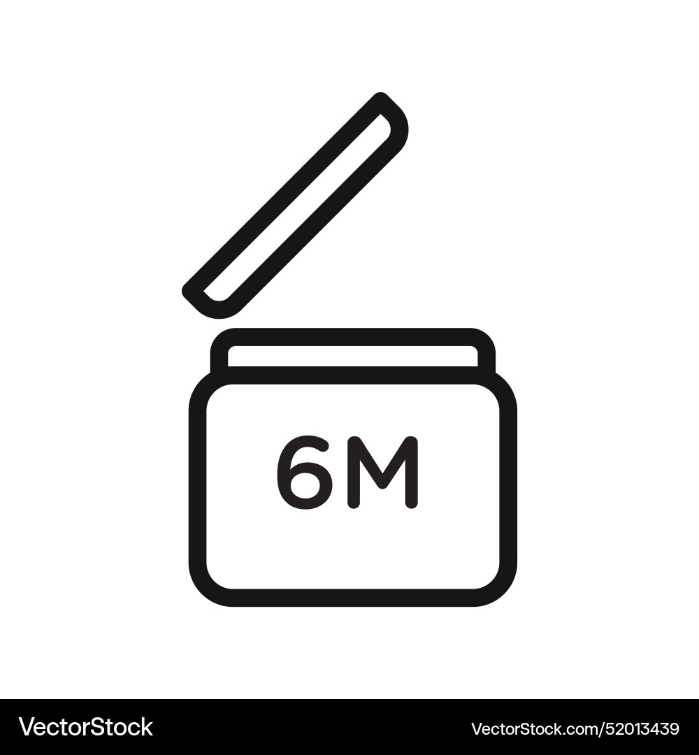 Expiration date icon black line art Royalty Free Vector