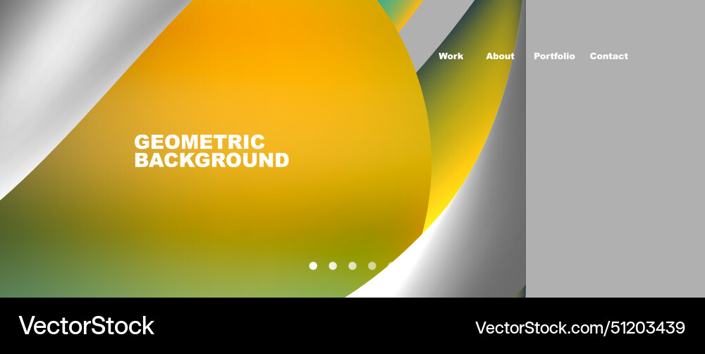 Gradient geometric background in green and yellow Vector Image