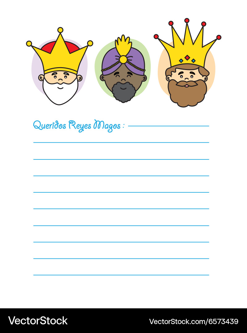 Letter to the three kings Royalty Free Vector Image