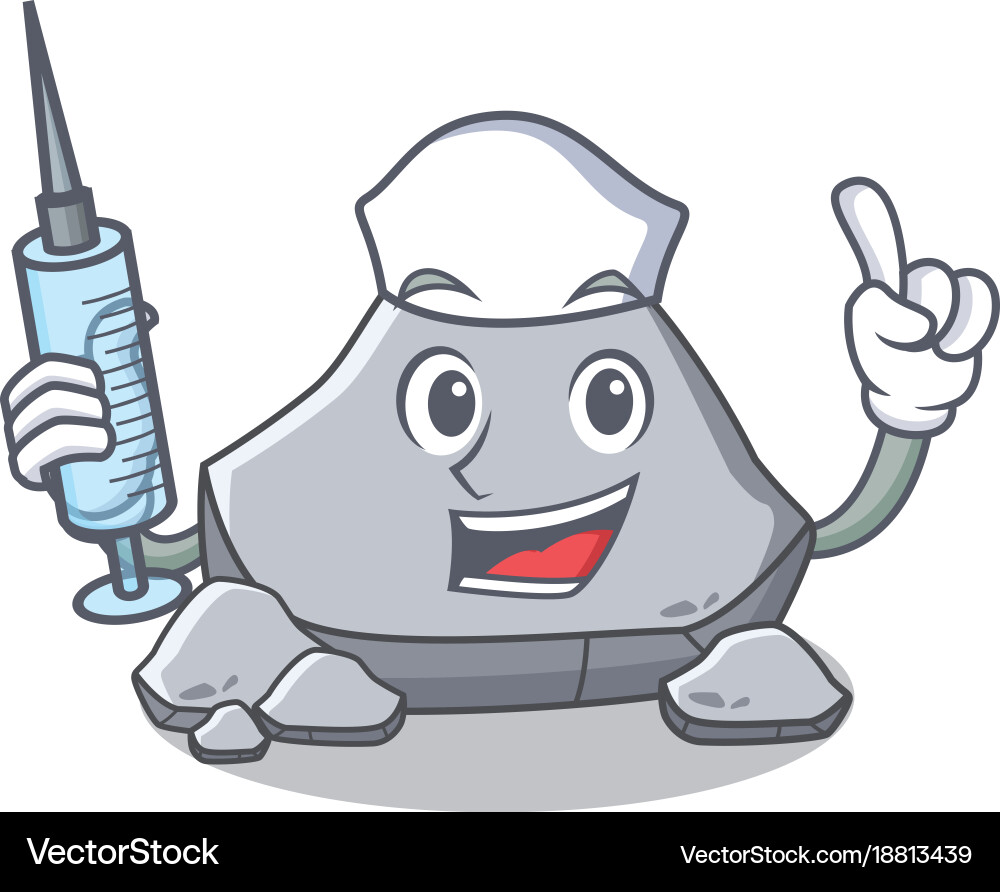Nurse stone character cartoon style Royalty Free Vector