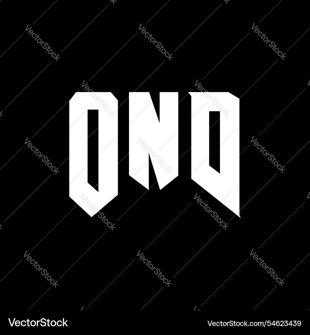 Ond letter logo design for technology company Vector Image