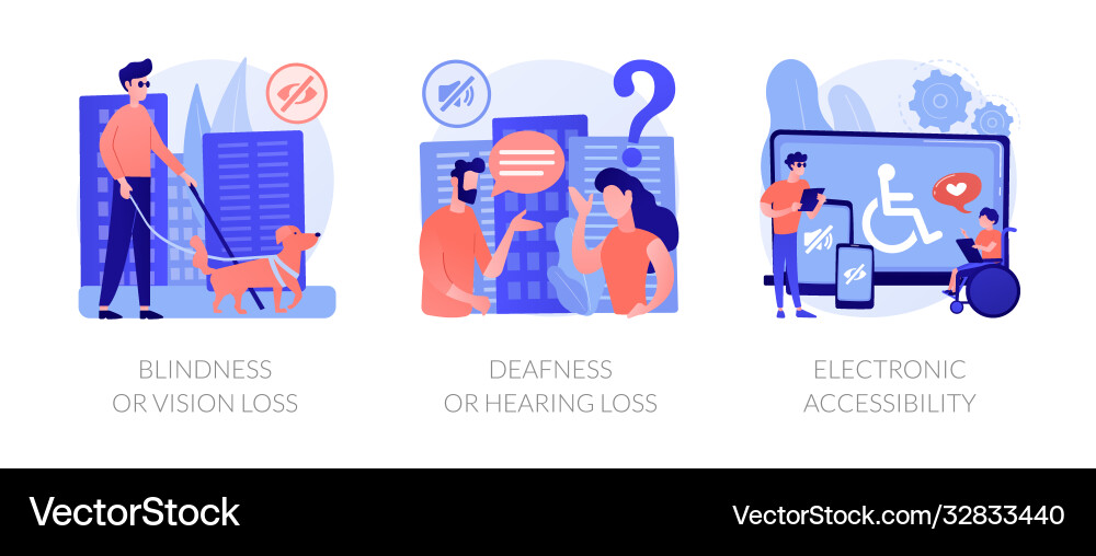 Assistive Tech for Disabilities Royalty Free Vector Image