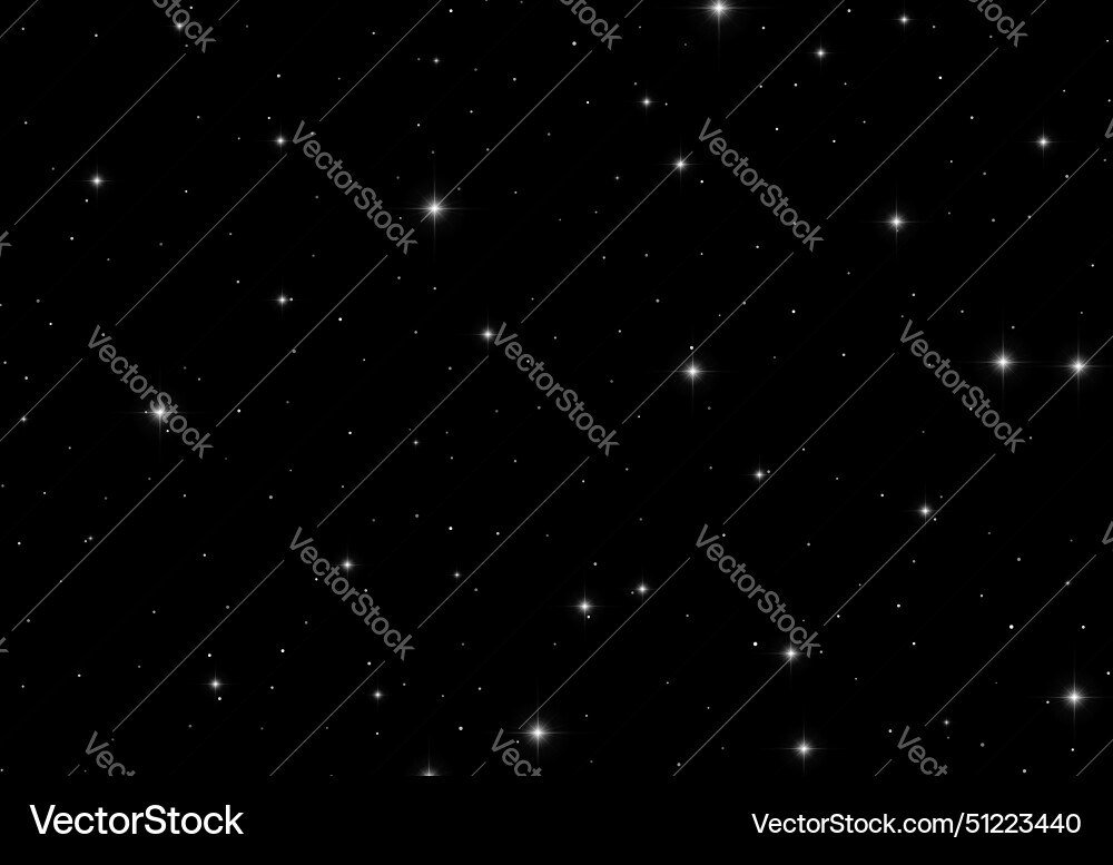 Starry night abstract background with scattered Vector Image