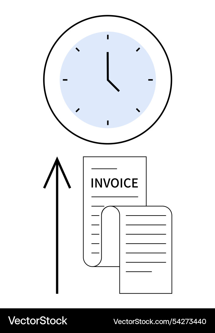 Time management and billing concept clock Vector Image