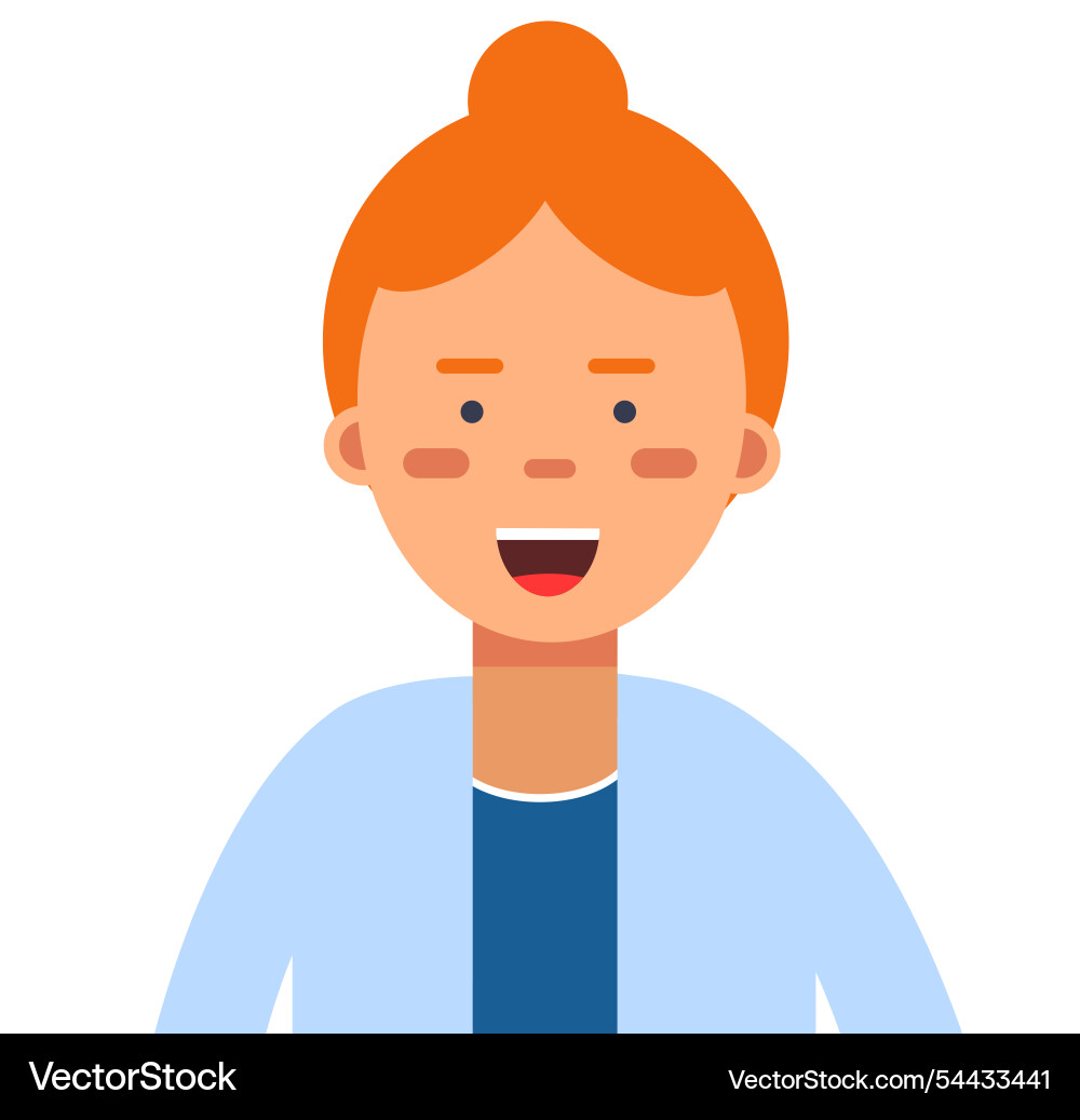 A woman with a smile on her face Royalty Free Vector Image