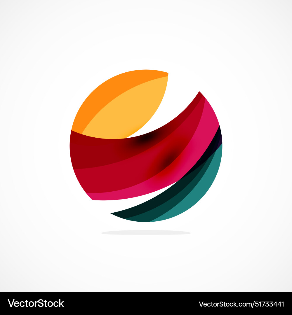Abstract circle logo dynamic aesthetic Royalty Free Vector