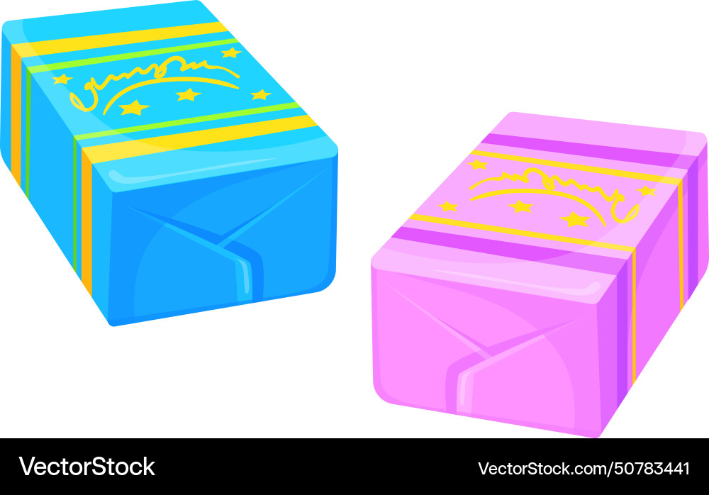 Candy cartoon icon paper wrapped sugar sweets Vector Image