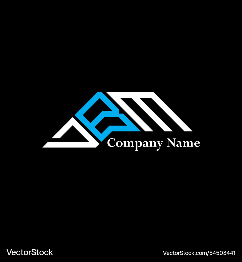 Dbm logo design simple and modern Royalty Free Vector Image