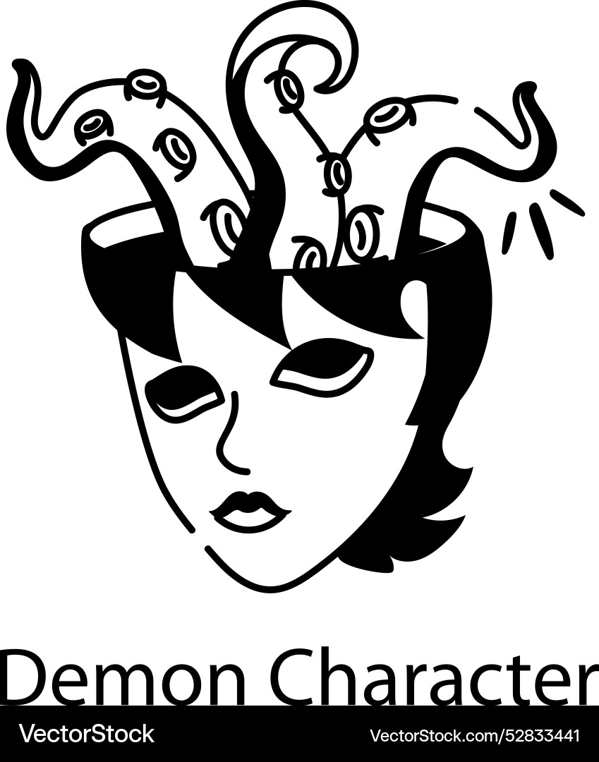 Demon character Royalty Free Vector Image - VectorStock