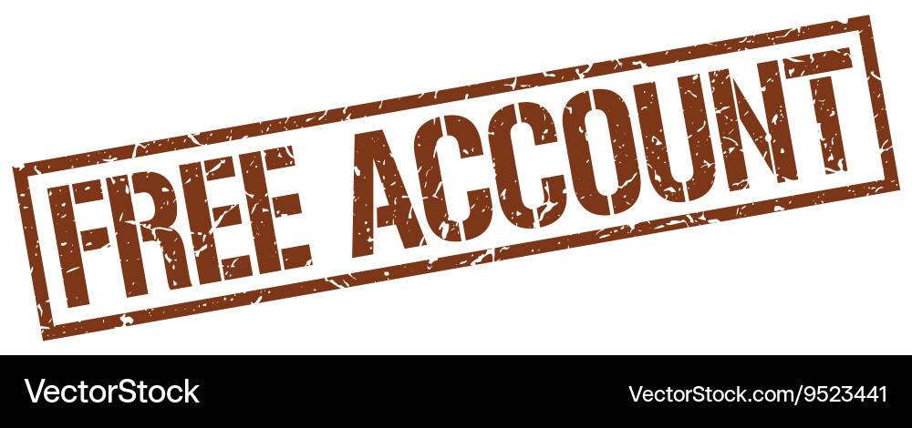 Free account stamp Royalty Free Vector Image - VectorStock