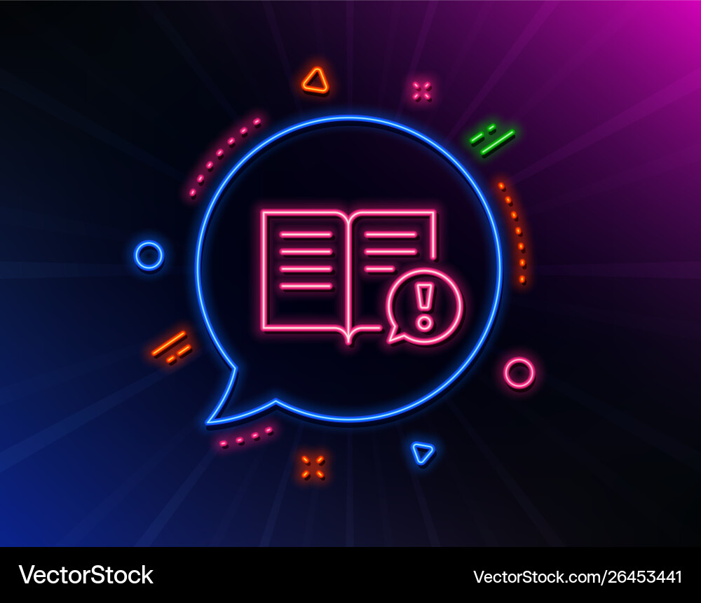 Interesting facts line icon exclamation mark sign Vector Image