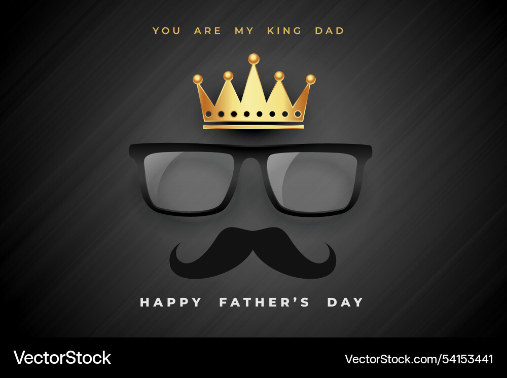 King dad fathers day concept poster design Vector Image