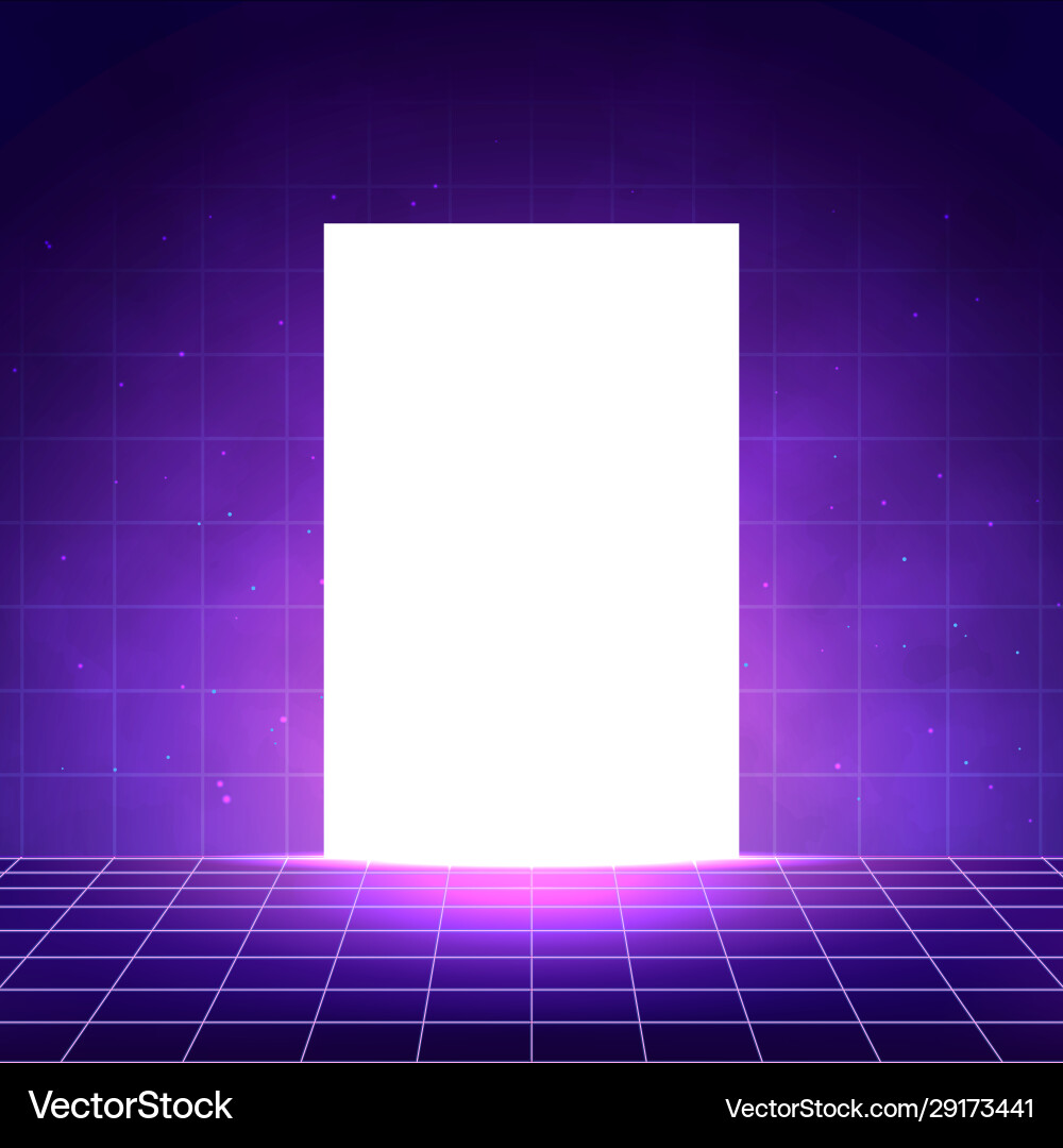 Laser Grid Vaporwave Background Royalty Free Vector Image