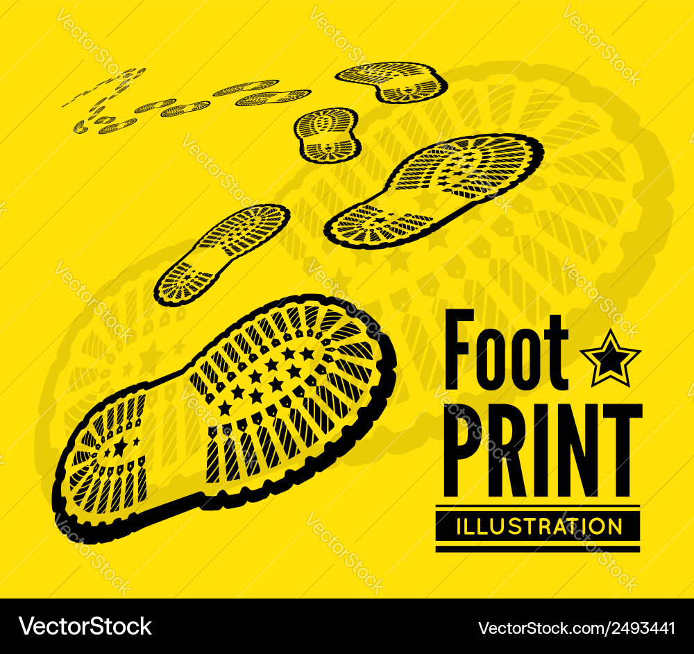 Shoe Print Footsteps Royalty Free Vector Image