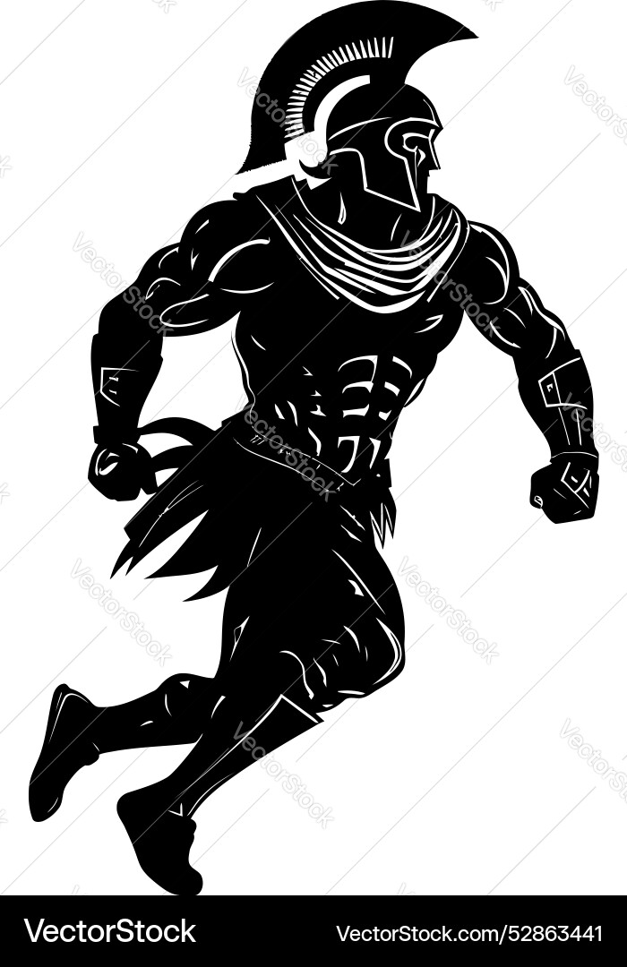 Swift spartan stride running gladiator symbol Vector Image