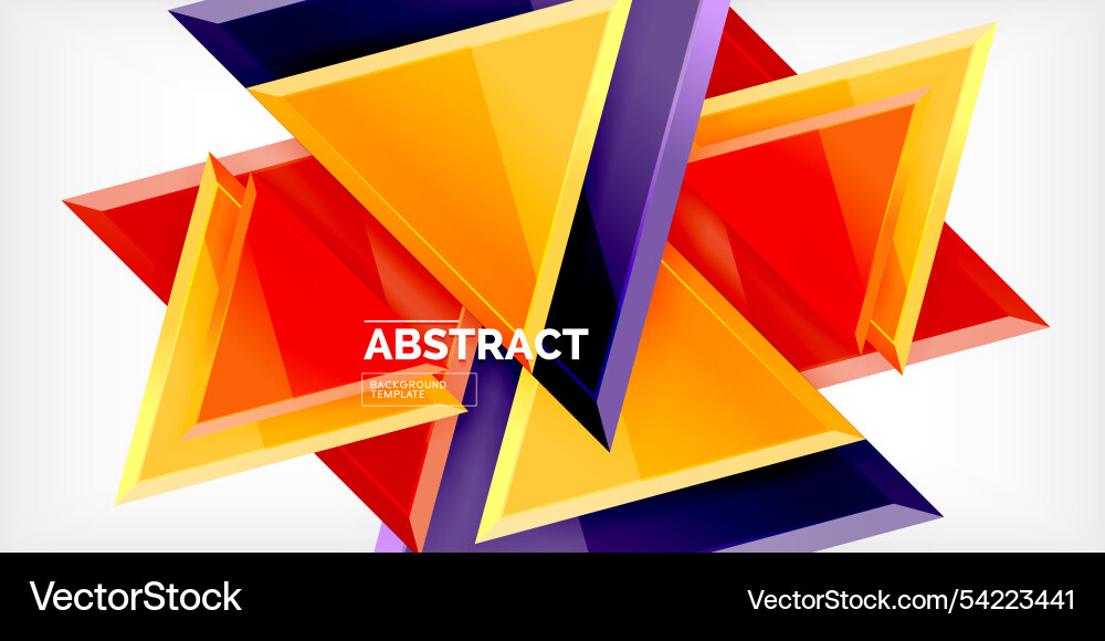 Triangle glass shapes geometric abstract Vector Image