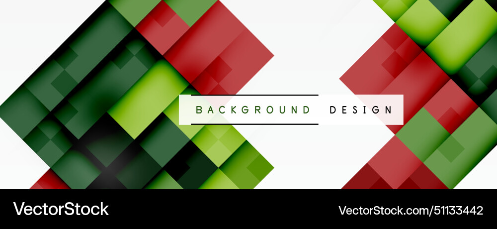 A red green and black geometric background with Vector Image
