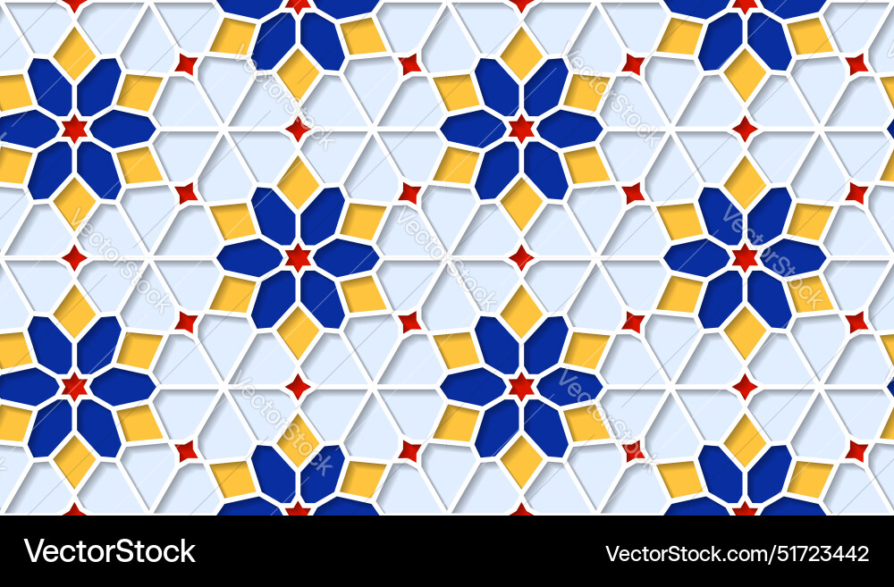 Arabic seamless girih pattern with classic islamic