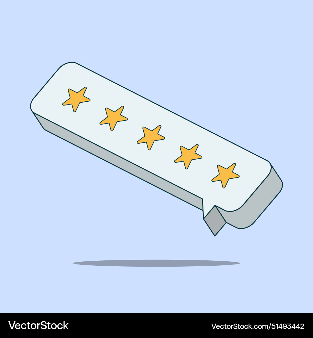 Five stars customer product rating review icon Vector Image Five stars customer product rating review icon Vector Image