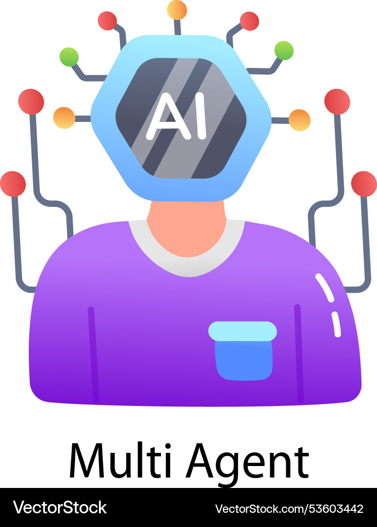 Multi agent Royalty Free Vector Image - VectorStock