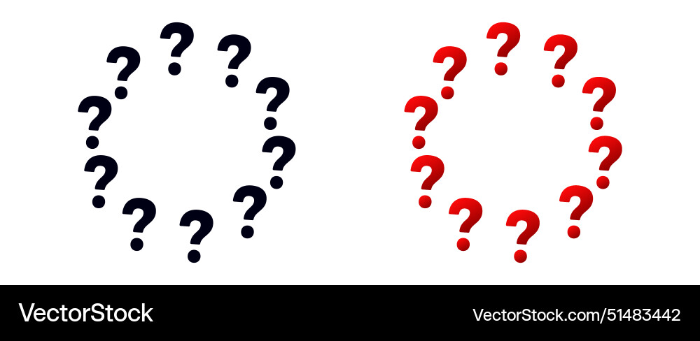 Question circle frame ask round border Royalty Free Vector