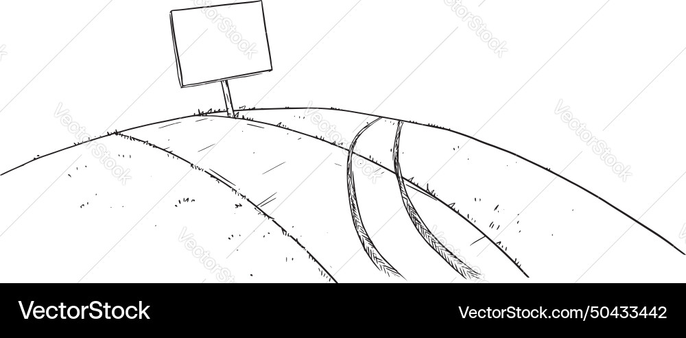 Road going forward and your way cartoon Royalty Free Vector