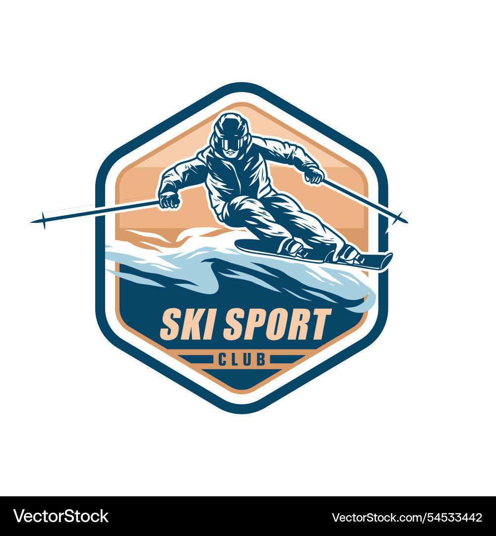 Ski logo Royalty Free Vector Image - VectorStock
