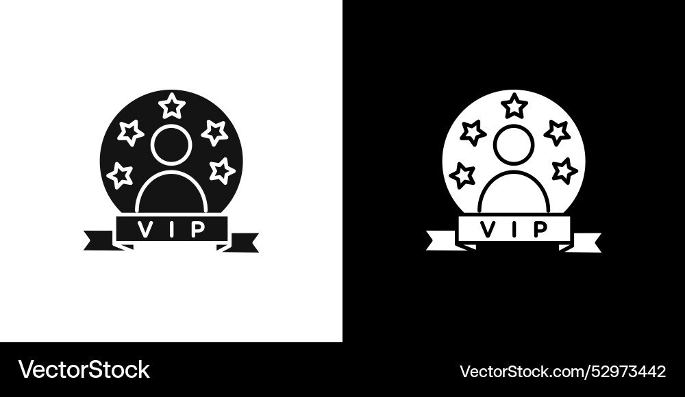 Vip person icon flat set outline Royalty Free Vector Image