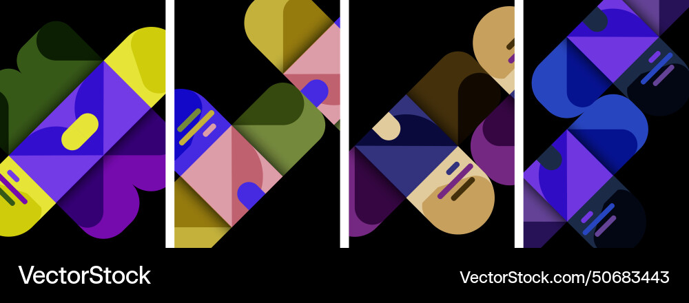 Balance movement geometric backgrounds poster Vector Image