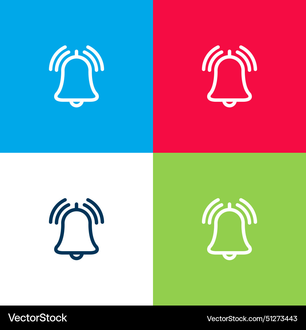 Bell alarm line notice icon call notification Vector Image