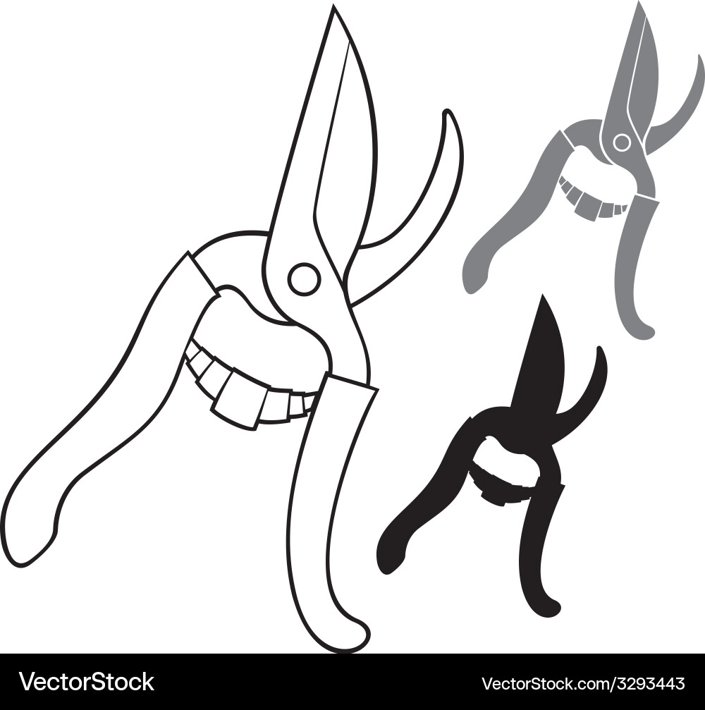 Garden shears Royalty Free Vector Image - VectorStock